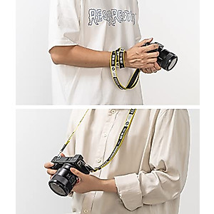 Ringke Shoulder Strap [Phone Lanyard] Designed for Camera Strap and Phone Strap, Adjustable Sturdy Universal Crossbody Strap Compatible with Camera and Phone Case - Ticket Band Black