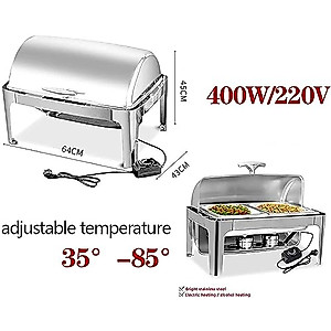 Chafing Dishes Chafing Dish Buffet Set, Food Warmers Server Warming Tray Round Rectangular Chafers, Stainless Steel Square Chafer, Round Food Warmer Chafing For Catering Warmer Chafer Set, Energy Effi