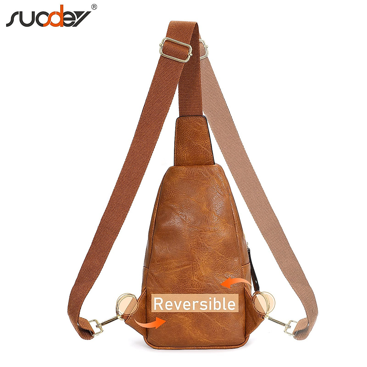 SUOSDEY 2024 Sling Bag for Women Leather Crossbody Bags for Women Trendy Chest Bag Traveling Walking