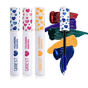 7 Colors Colorful Mascara Rainbow Colorful Waterproof Mascara 3D Fiber Lash Mascara Volume Eye lash