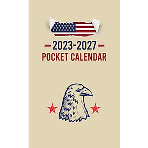 Pocket Calendar 2023-2027 For Purse Monthly Planner: 5 Years From July 2023 To December 2027 | US Themed Cover| Appointment Calendar Purse Size 4 x ... , Birthdays | Contact List | Password Keeper