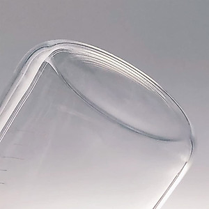 HUAOU Scientific 50ml Glass Beaker, Low Form, 3.3 Borosilicate Glass, Measuring Thick Wall with Printed Graduation, Double Scale (Single)