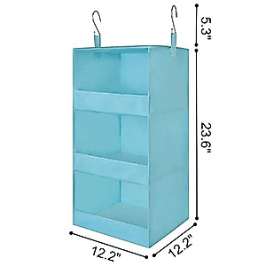 GRANNY SAYS Bundle of 1-Pack Light Green Hanging Organizer & 1-Pack Light Blue Hanging Closet Organizer