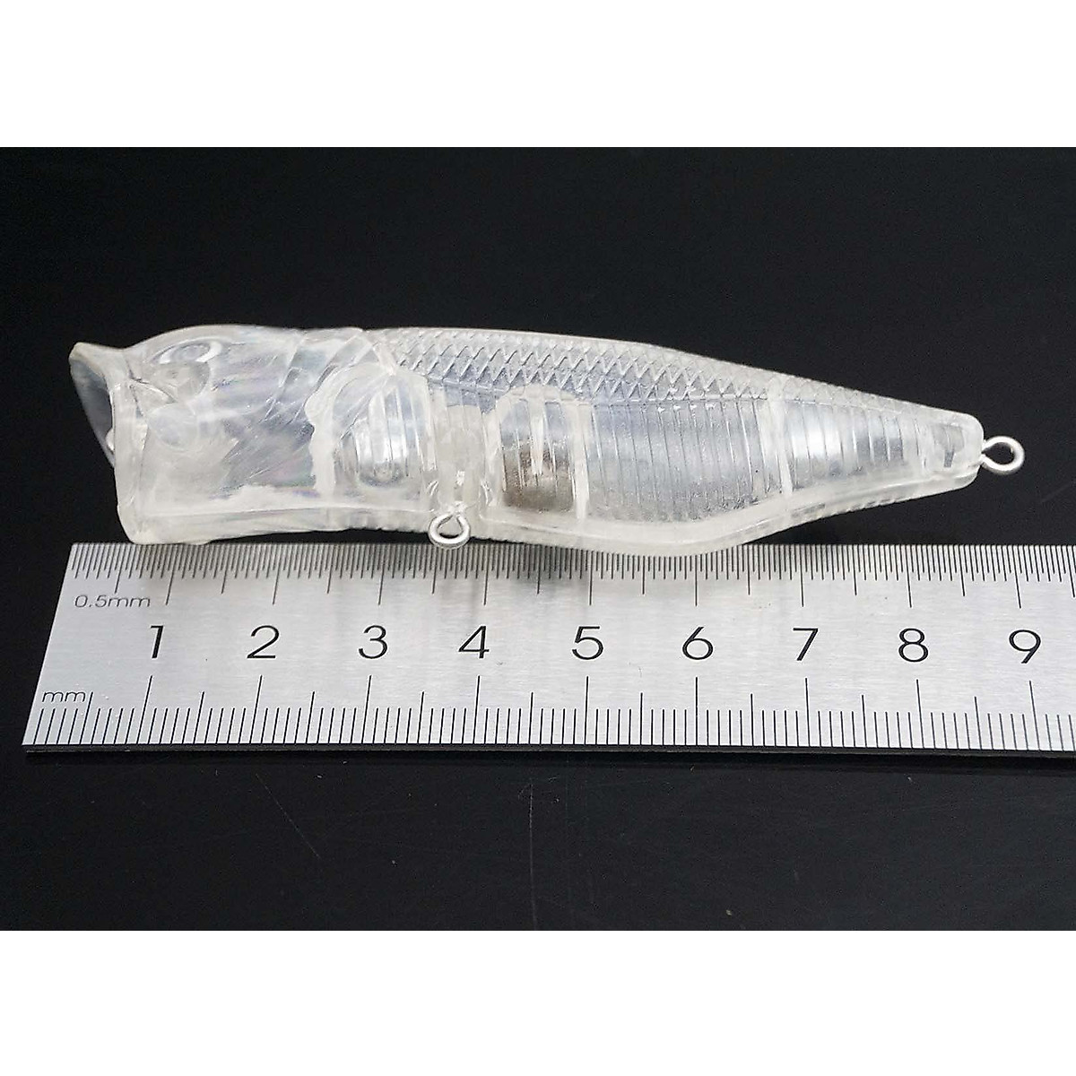 10Pc ABS Unpainted Popper Bait lipless Fishing Hard Pencil Lure Body Crankbait 9cm 14.4g Blank Lures with Free Eye