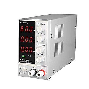 DC Power Supply Variable, NPS605W DC Power Supply Adjustable Digital 300W 0-60V 0-5A Adjustable Switching Regulated Power Supply with 3 Digits Display and Leads Power Cord