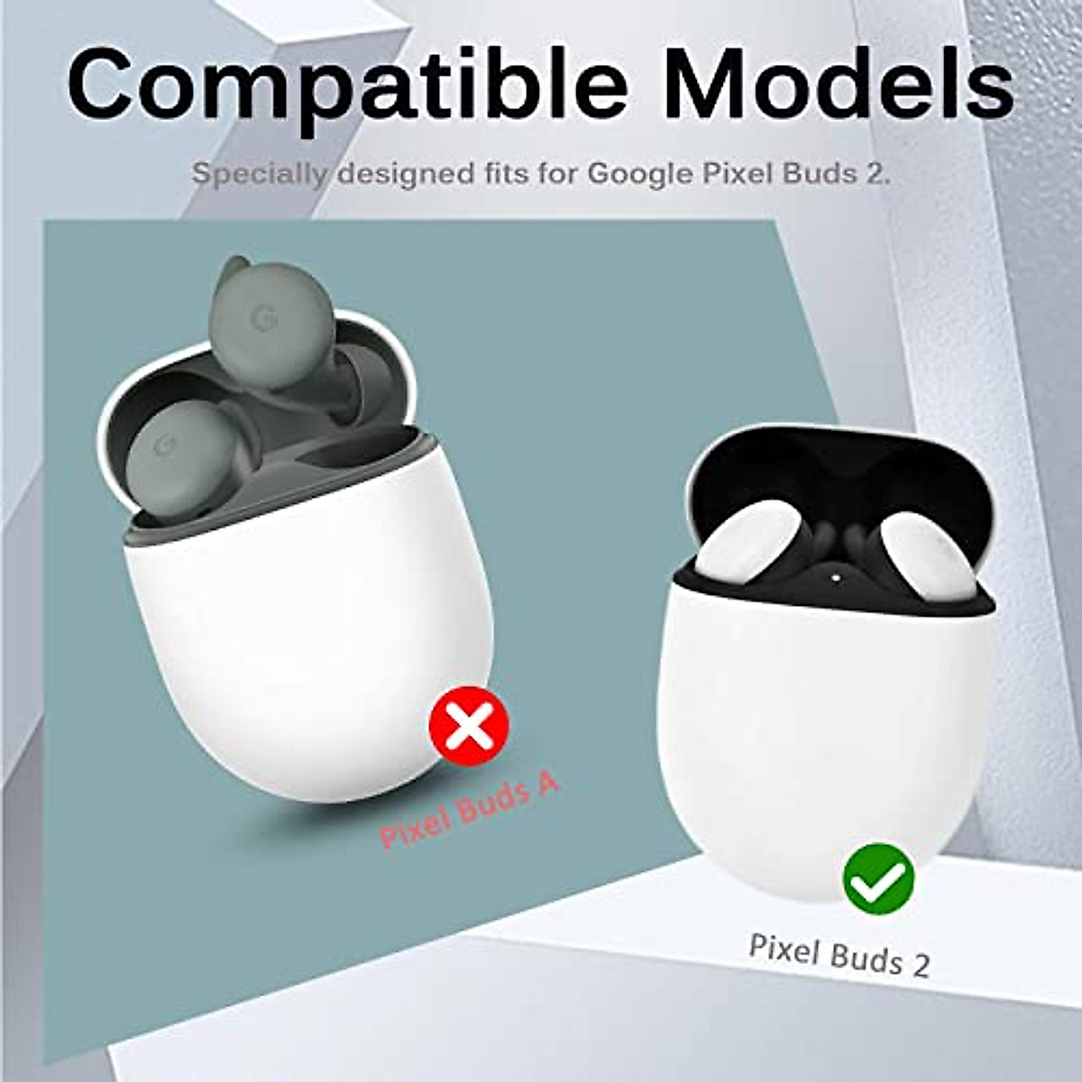 Miimall Compatible for Google Pixel Buds 2 Case, [Secure Lock][Anti-Lost Keychain][Front LED Visible] Military Full-Body Rugged Case Cover for Pixel Buds 2 Case Cover 2020 (Black)