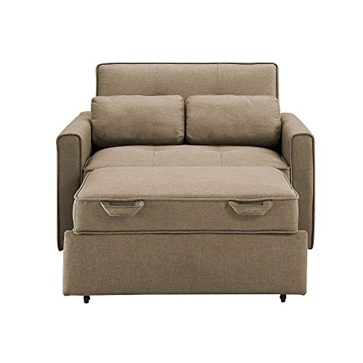 Lifestyle Solutions Serta Shelby Convertible Chair Sofabed, Tan