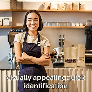 MAQIHAN 46 Stand Up Pouches Bags - 5.9"×8.6" Resealable Ziplock Kraft Paper Bags Window Food Packaging Homemade Bagel Bread Cookie Candy Tea Herb Spice Coffee Jerky Dog Treat Bags Small Business