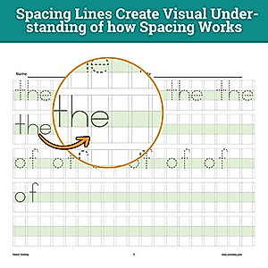 Channie’s Practice Handwriting & Printing Paper Workbook One Page A Day, 250 Pages Front & Back, 125 Sheets, Grades PreK – 1st, Size 8.5” x 11” Summer School, Summer Bridge