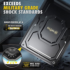 Fintie Case for iPad 9th / 8th / 7th Generation (2021/2020/2019) 10.2 Inch - [Tuatara Magic Ring] 360 Degree Rotating Grip Stand Shockproof Fully-Body Rugged Cover with Screen Protector, Black