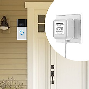 24 Volt Transformer, 500mA C Wire Power Adapter Thermostat, Competible with Nest, Ecobee, Sensi, Honeywell Doorbell and Any Doorbells, Extra Long 315" Cable