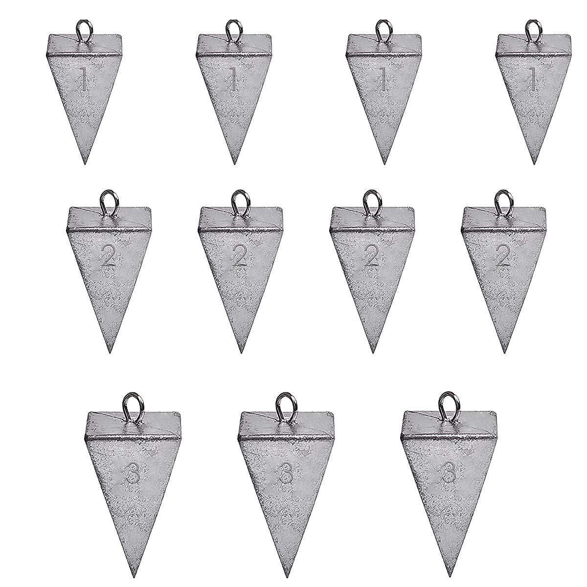 Pyramid Sinkers Fishing Weights Fishing Sinker, Saltwater Fishing Weights Sinkers for Saltwater Surf Fishing Gear Tackle 1oz 2oz 3oz