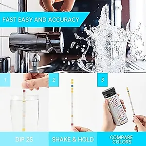 21-in-1 Water Testing Kits for Drinking Water, Well Water Testing Kit, pH Test Strips, Suitable for Tap Water, Ponds, Swimming Pools, Household Drinking Water