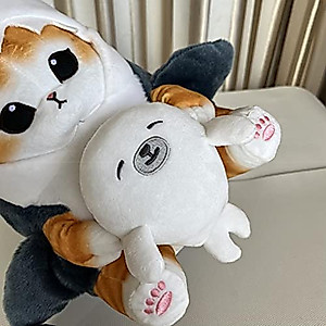 LKMYHY Cute Shark Cat Plush Toy Seal Cat Stuffed Animal Plushies Doll, 7'' Soft Stuffed Shark Kitten Pillow Christmas Birthday Gifts for Kids Boys Girls