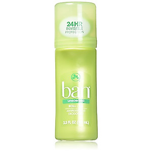Ban Deodorant 3.5 Ounce Roll-On Unscented (103ml) (2 Pack)