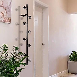 changqing Vertical Faucet Coat Rack Wall Mounted 35 Inch, Metal Rotatable Vertical Hat Rack for Wall, Modern Wall Coat Tree for Hats, Jackets, Bags, Entryway Bedroom