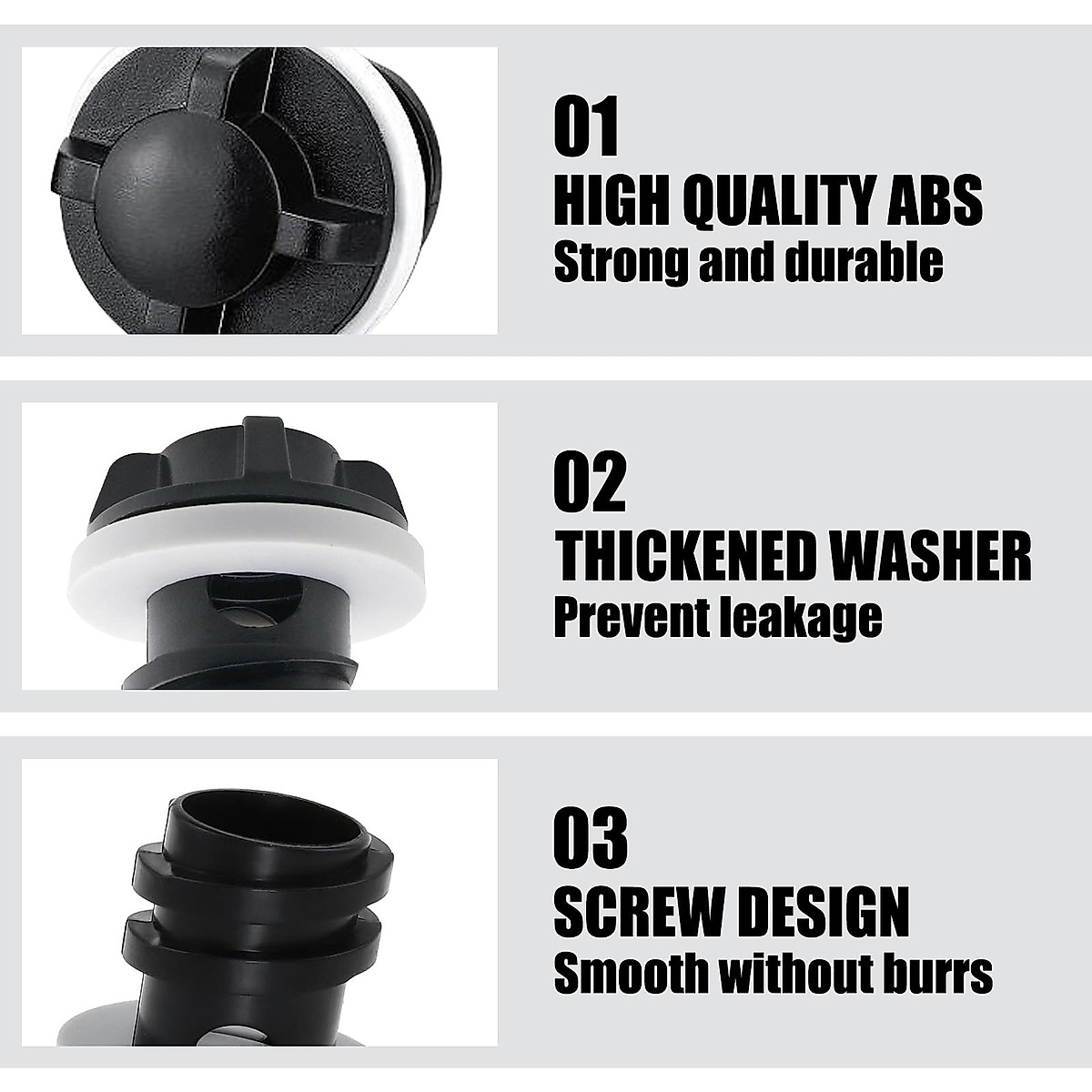 2pcs Cooler Drain Plugs, Cooler Drain Plug Kit Cooler Drain Plug Replacement Compatible with Yeti's Line of Roadie Tundra ORCA Cooler Tank Cooler Water Tank Ice Bucket Accessories