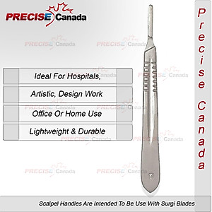 1 STAINLESS STEEL SCALPEL KNIFE HANDLE #4 WITH 20 STERILE SCALPEL BLADES #22 & #24 (PC BRAND)