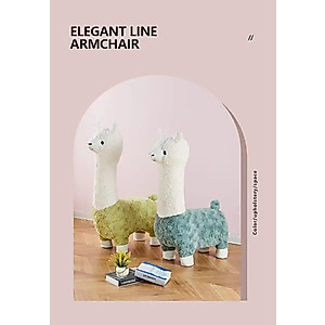 Alpaca Stool, Living Room Decoration, Animal seat, Shoe Changing Stool, Leisure Chair, Sitting Stool (SkyBlue)