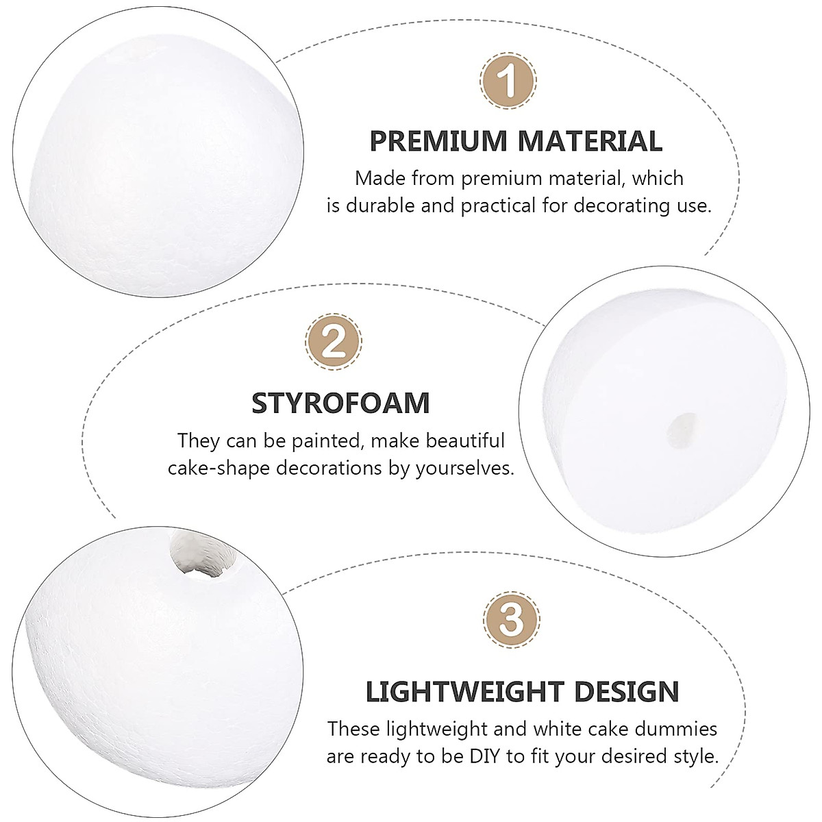 DOITOOL 1pc Cake Model Wedding Decor Photo Ornament Round Cake Pans Sweat Suit Bling Decor Plastic Cake Plates Chiffon Dresses Sports Decor Statuette 3D Doll White