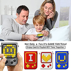 MONTENMIN Portable Mini Fan Rechargeable Battery-Operated Handheld Fan with Adjustable Lanyard, 3 Speeds Vertical Air Flow Personal Desk Fan with Aromatherapy Pad for Kids Home Office Outdoor Travel