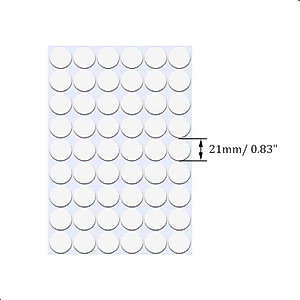 ZXUEZHENG Self-Adhesive Screw Hole Stickers,2-Table 54 in 1 Self-Adhesive Screw Covers Caps Dustproof Sticker 21mm White