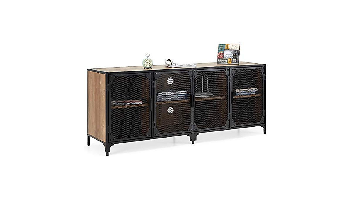 EROMMY 60-Inch Retro TV Stand - Modern Mid-Century Console