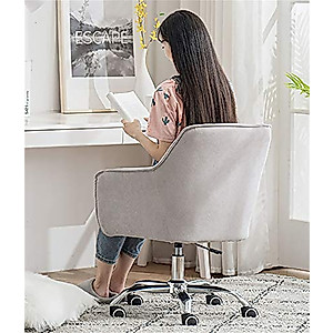 ECBETCR Chair Desk Office Chair Home Rolling Swivel Chair, Computer Desk Chair, Velvet Fabric and Nylon Foot Design, Thick Cushion Pad Flexible for Executive, Drafting, Gaming or Office