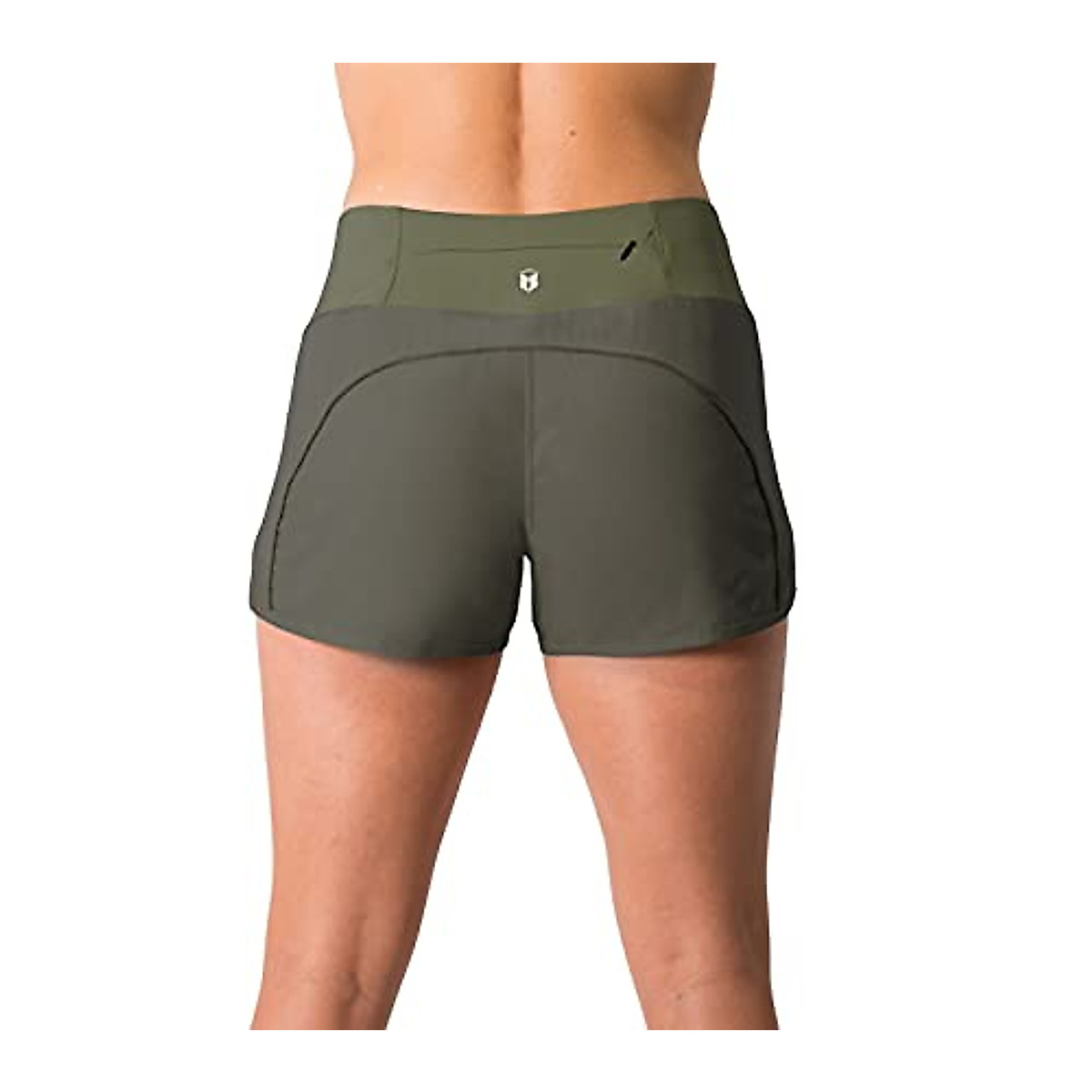 Tough Mode Womens 3" Lightweight Running WOD Volleyball Shorts Workout Mesh Liner Zip Pocket
