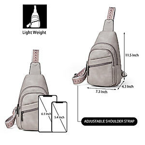 Mroede Sling Bag Crossbody Bags for Women, Fanny Packs for Women Chest Bag for Work Shopping