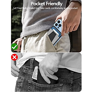 Magnetic Card Wallet Holder for Apple Magsafe, Designed for MagSafe Wallet, Eiffel-Tower Leather Magnetic Wallet with Adjustable Stand for iPhone 15 Pro/15/14/13/12 Series, Fit 8 Cards (Black)