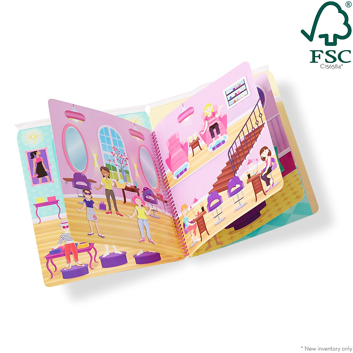 Melissa & Doug Puffy Sticker Activity Book: Day of Glamour - 196 Reusable Stickers - FSC Certified