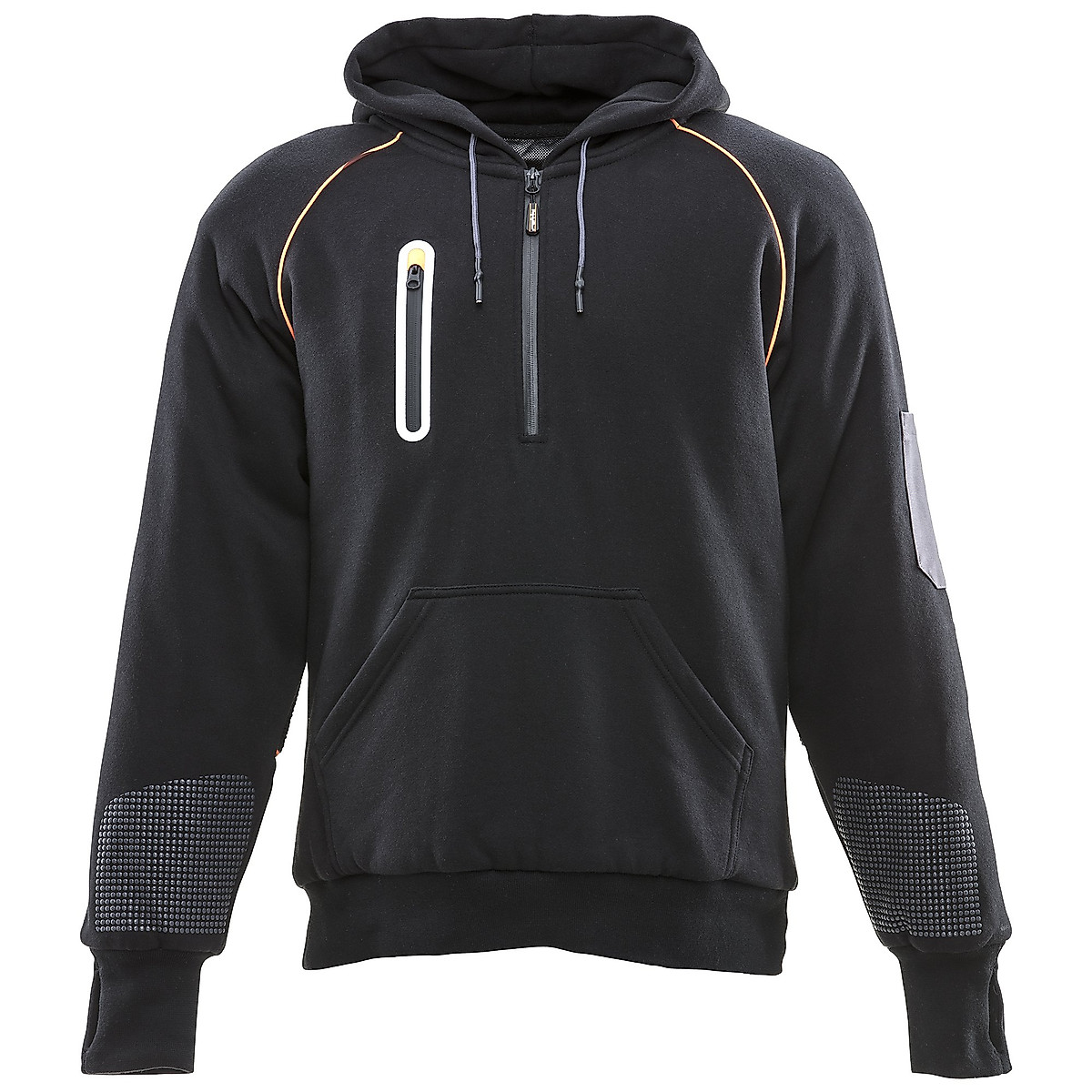 RefrigiWear PolarForce Pullover Sweatshirt, Insulated Hoodie, (Black), (Large)