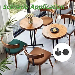 Holmgillick 20pcs M8 Thread Adjustable Furniture Levelers, Galvanized Steel with Black PP Non-Skid Base, Suitable for Tables, Chairs, Cabinets