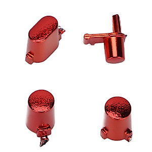 Game Handle Accessories, Compatible Beautiful Appearance Unique Durable Full Game Controller Plating Button Set for Series X(Electroplating red)
