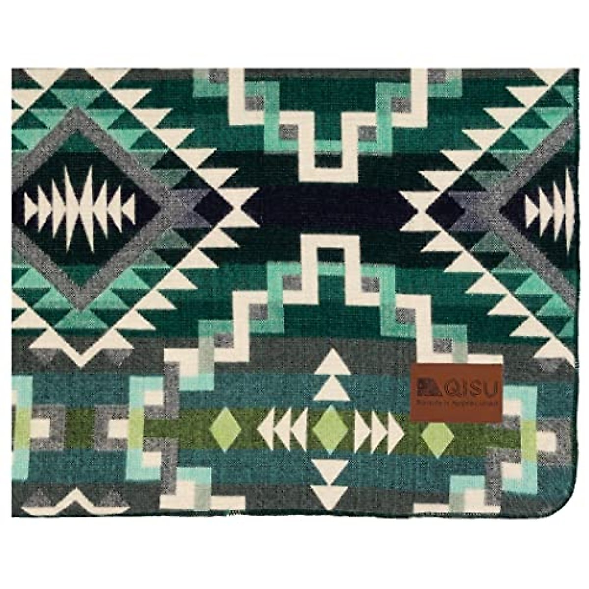 QISU Wool Blanket Throw | Large, Beautiful, Warm, Variegated, Handmade in Ecuador by Local Artisans |94″ x 78″| Ultra-Soft, Hypoallergenic & Breathable | Non-Itchy or Scratchy Fabric (Shamrock Star)