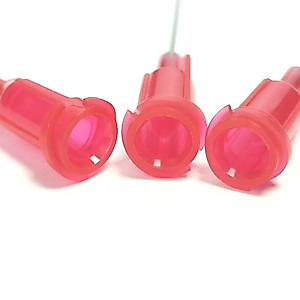 SANANTS 25 Ga Industrial Unsterilized 1 Inch Blunt Tip Dispensing Needle with Luer Lock(Red,50 PCS)