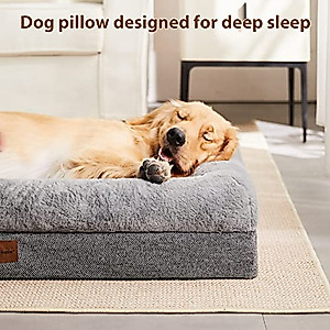 BFPETHOME Sofa Dog Beds for Large Dogs, Washable Large Dog Bed with Bolster, Orthopedic Large Dog Beds with Removable Covers & Waterproof Dog Bed for Pet