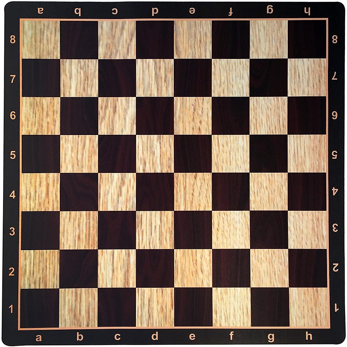 WE Games Mousepad Chess Board 20 in. with Realistic Wood Grain Design – Premium Tournament Chess Mat, Perfect Travel Chess Board for Adults