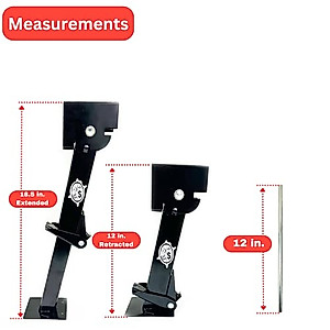 Southwest Wheel Pair of Black Painted Telescoping Trailer Stabilizer Jacks with Handle and Mounting Hardware (1000 lbs. support capacity 650 lbs. lift capacity each)