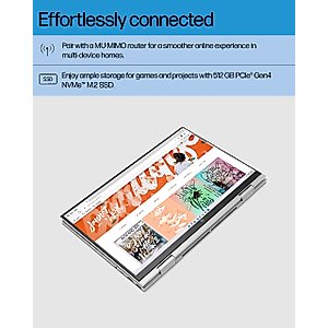HP Envy x360 Convertible, Intel® Core i5-1240P Processor, Iris X Graphics, 12 GB Memory RAM, M.2 SSD, Windows 11 Home (15-es2023nr, Natural Solver Aluminum)