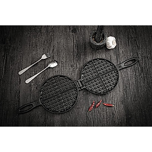 HAWOK Cast Iron Waffle Iron Waffle Maker