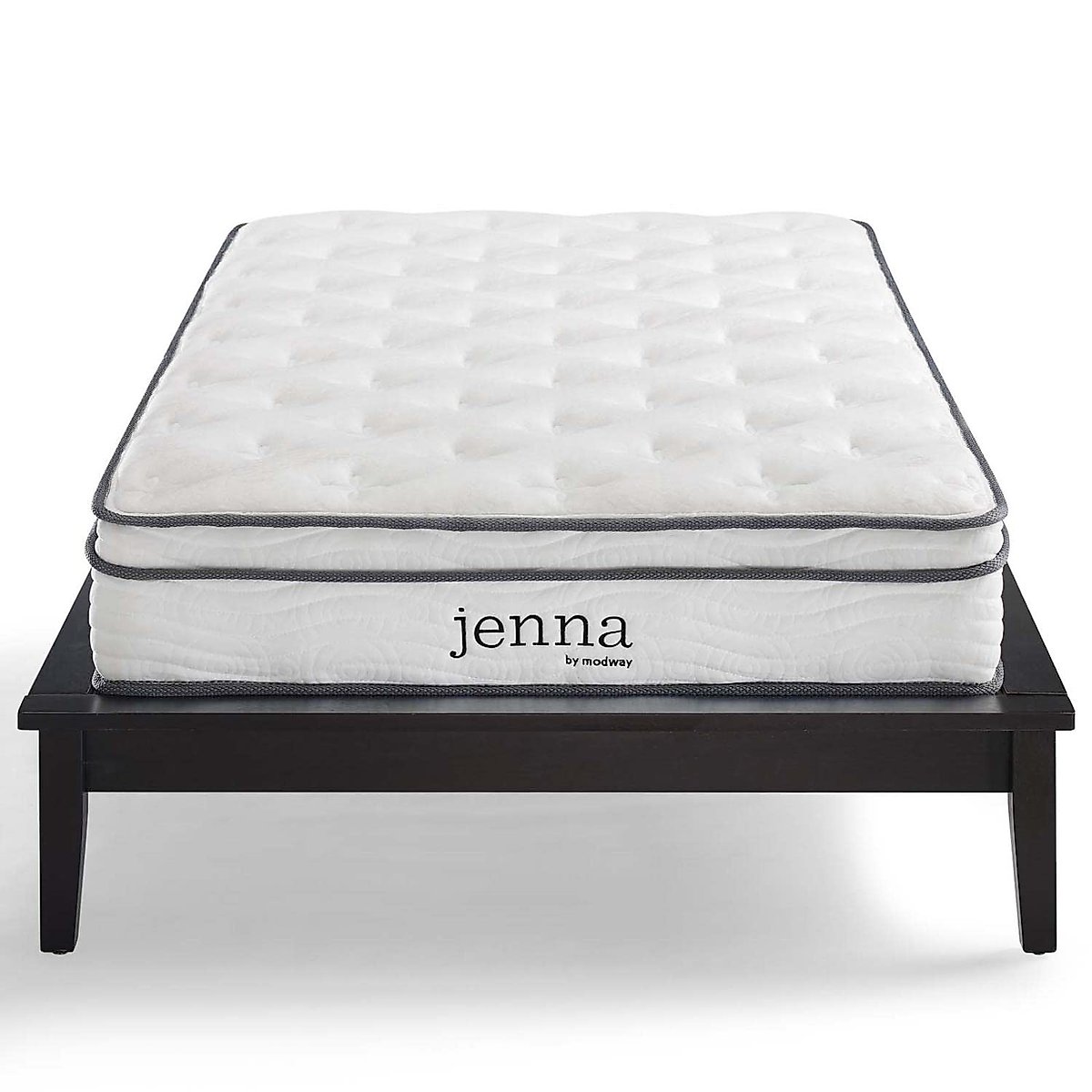 Modway Jenna 8” Innerspring and Memory Foam Narrow Twin Mattress With Individually Encased Coils White