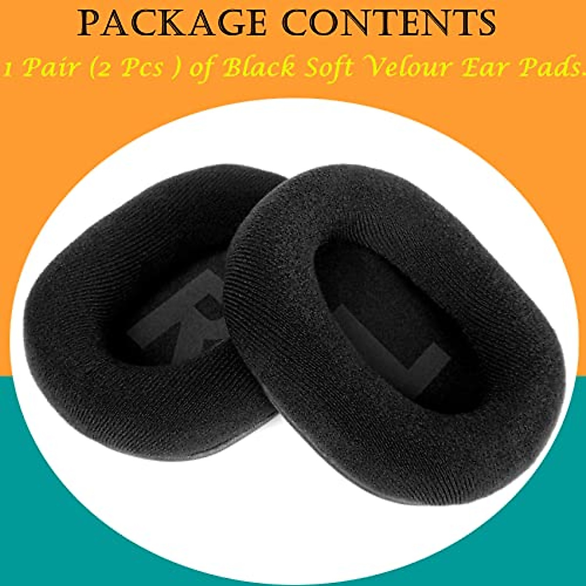 TaiZiChangQin HAS-10 Upgrade Ear Pads Cushion Memory Foam Replacement Compatible with LyxPro HAS10 HAS15 Headphone ( Black Velour Earpads )