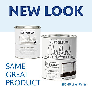 Rust-Oleum 285140 Ultra Matte Interior Chalked Paint 30 oz, 30 Fl Oz (Pack of 1), Linen White