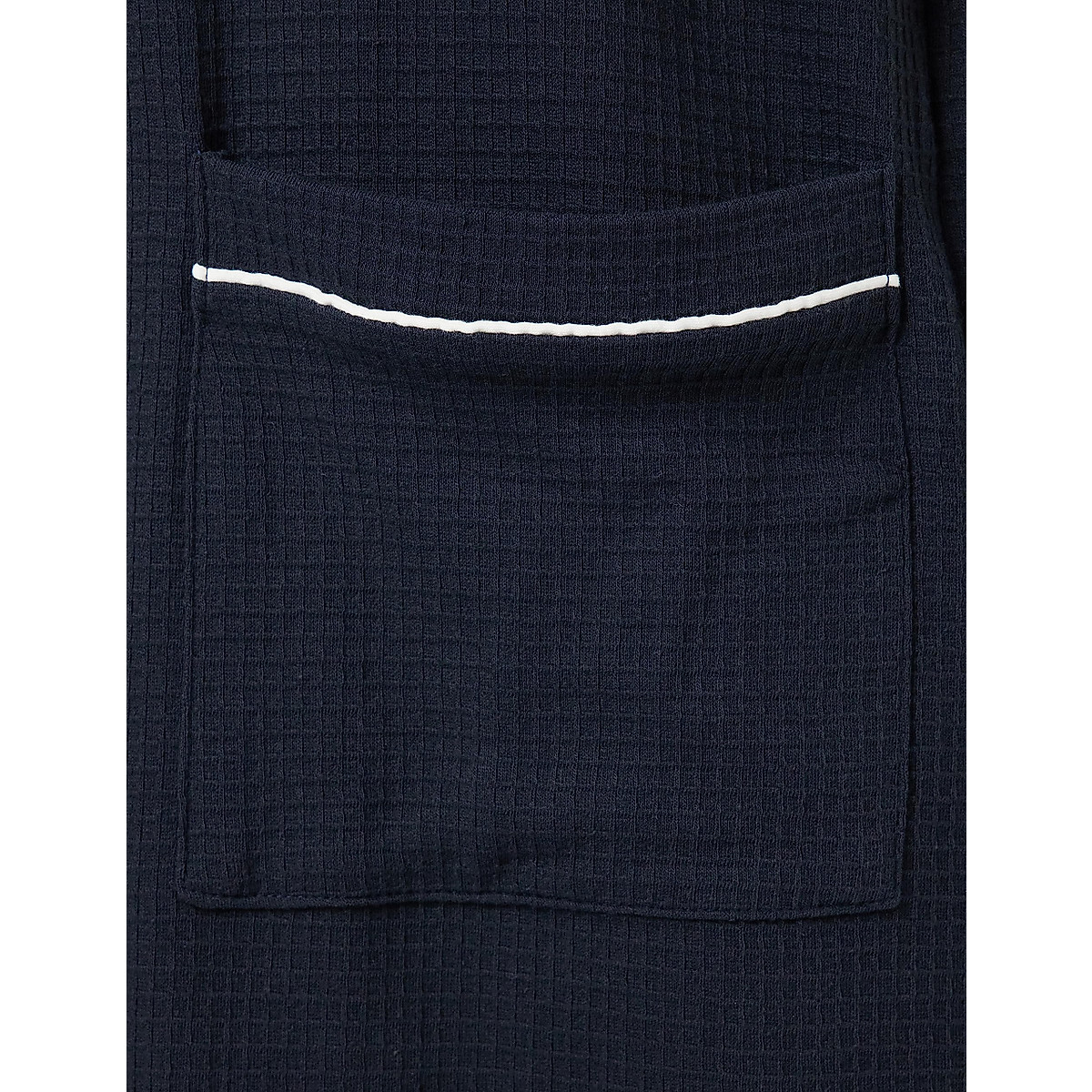 Amazon Essentials Men's Lightweight Waffle Robe (Available in Big & Tall), Navy, Medium-Large