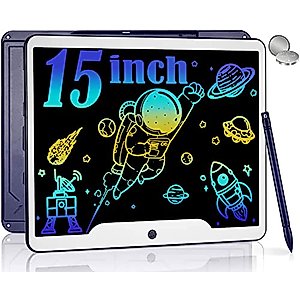 NOBES Toys for 3-10 Years Old Boys Girls, 15-Inch Large LCD Writing Tablet Drawing Tablet for Kids & Adults, Toddler Doodle Board, Drawing Pad, Holiday Birthday Gifts for Kids Age 3 4 5 6 7 8 (Blue)