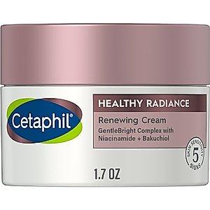 Cetaphil Face Cream, Healthy Radiance Renewing Cream, Visbily Reduces Look of Dark Spots, Brightening Lotion, Designed for Sensitive Skin, Hypoallergenic, Fragrance Free, 1.7oz