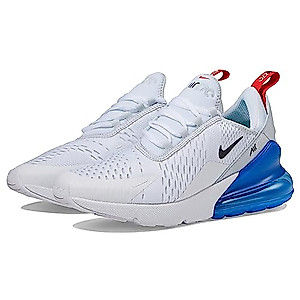 Nike Air Max 270 (Big Kid) White/Black/Pure Platinum/Light Photo Blue 7 Big Kid M