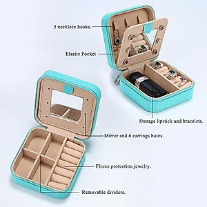 Parima Travel Jewelry Organizer for Women - Personalized Small Letter Jewelry Boxes Travel Essentials Gifts for Women Mom Friends Birthday Her Bridesmaids Teenage Gifts Idea - Letter S, Pink